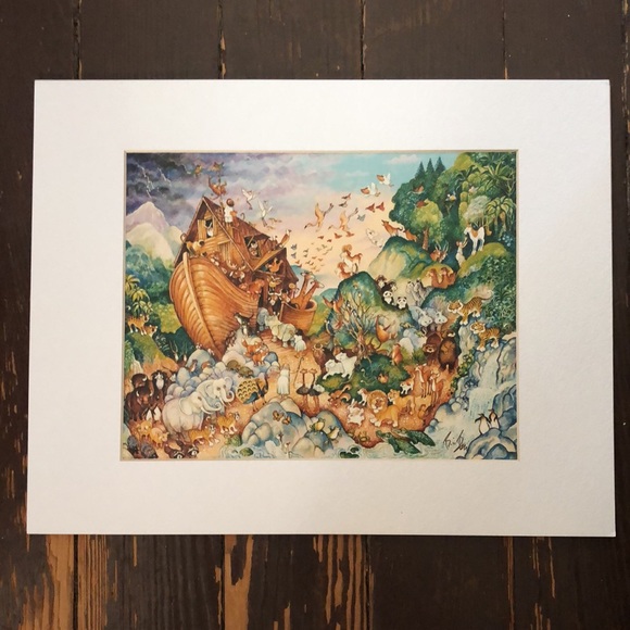 14x11 | Art | Bill Bell Noahs Ark Matted Art Print 4x11 | Poshmark